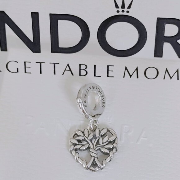 Pandora | Jewelry | Pandora Heart Family Tree Dangle Charm | Poshmark
